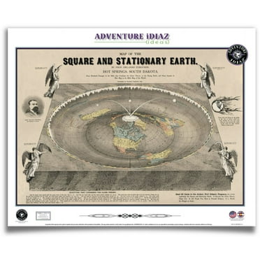 ADVENTURE iDIAZ Gleason's New Standard World Map, Large 36"x58" Flat ...