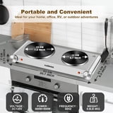 Cusimax 1800W Stainless Steel Electric Hot Plate Double Burner For ...