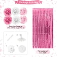 Birthday Party Decoions,Happy Birthday Banner,Light Pink White Balloons ...