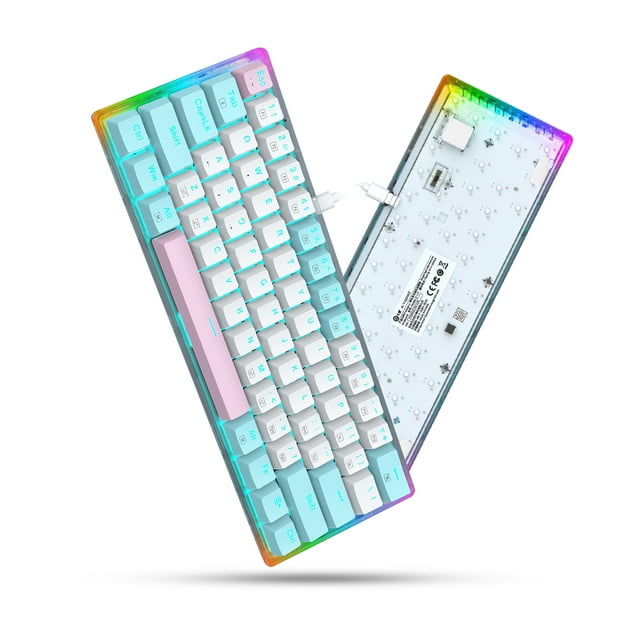 E-YOOSO 60% Wired Mechanical Gaming Keyboard, Brown Switches Mechanical ...