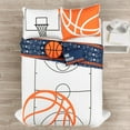 Lush D?cor Basketball Game Reversible Oversized Quilt Charcoal 4Pc Set ...