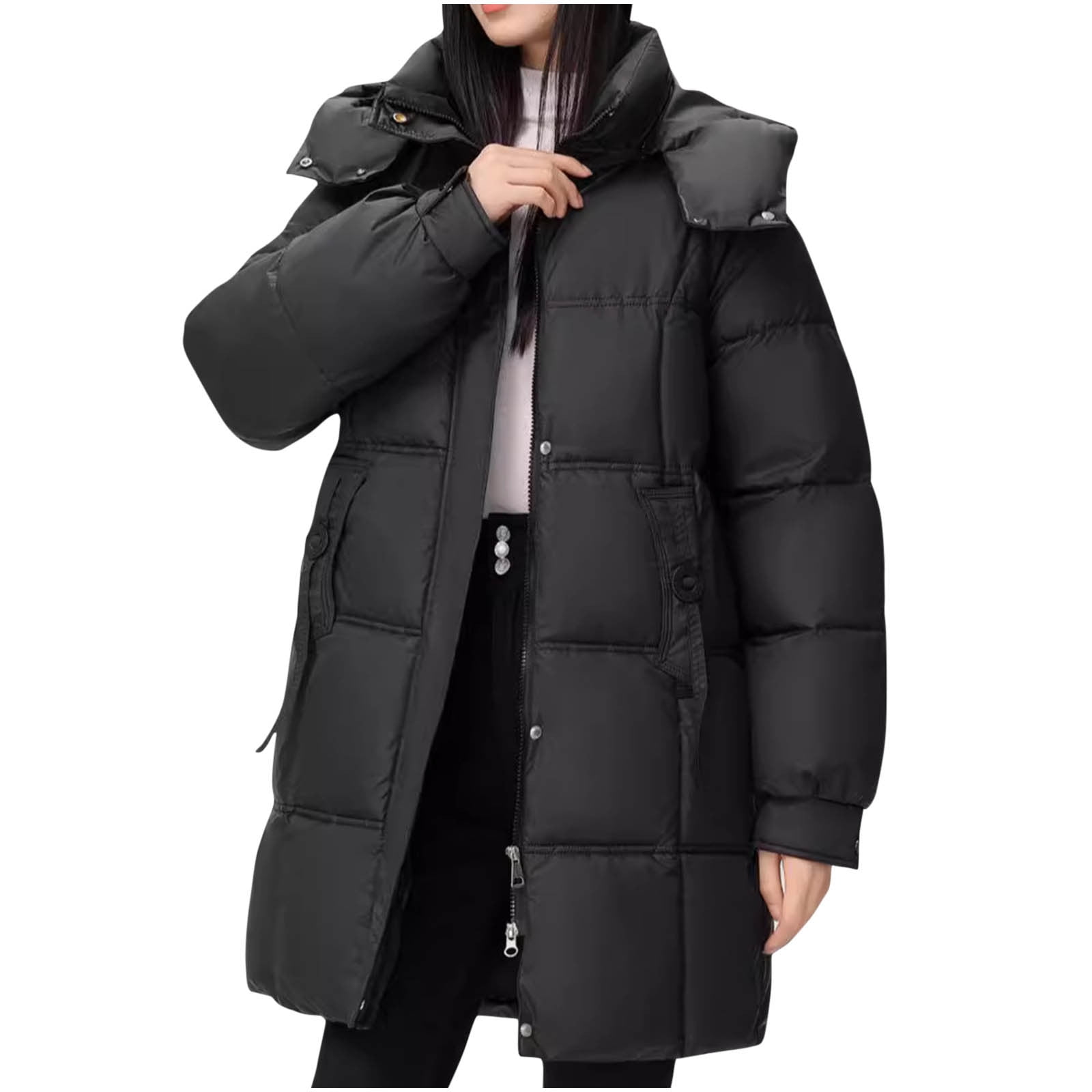 Click here for Amzcrzy Winter Coats For Women Womens Solid Color... prices