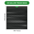 120 Count 30 Gallon Drawstring Garbage Bags Non Rip Black Super Strong ...
