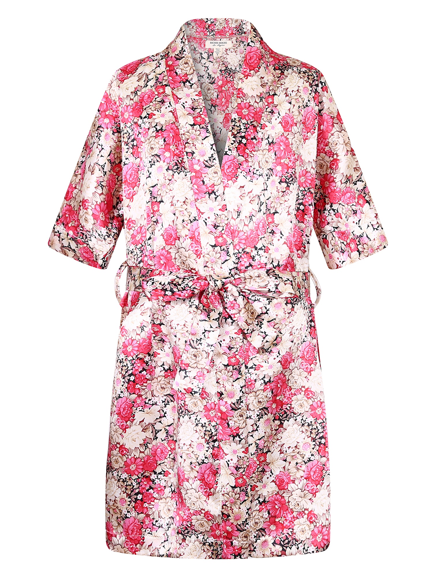 Richie House Girls' Satin Print Bathrobe Robe RH2722 - Walmart.com