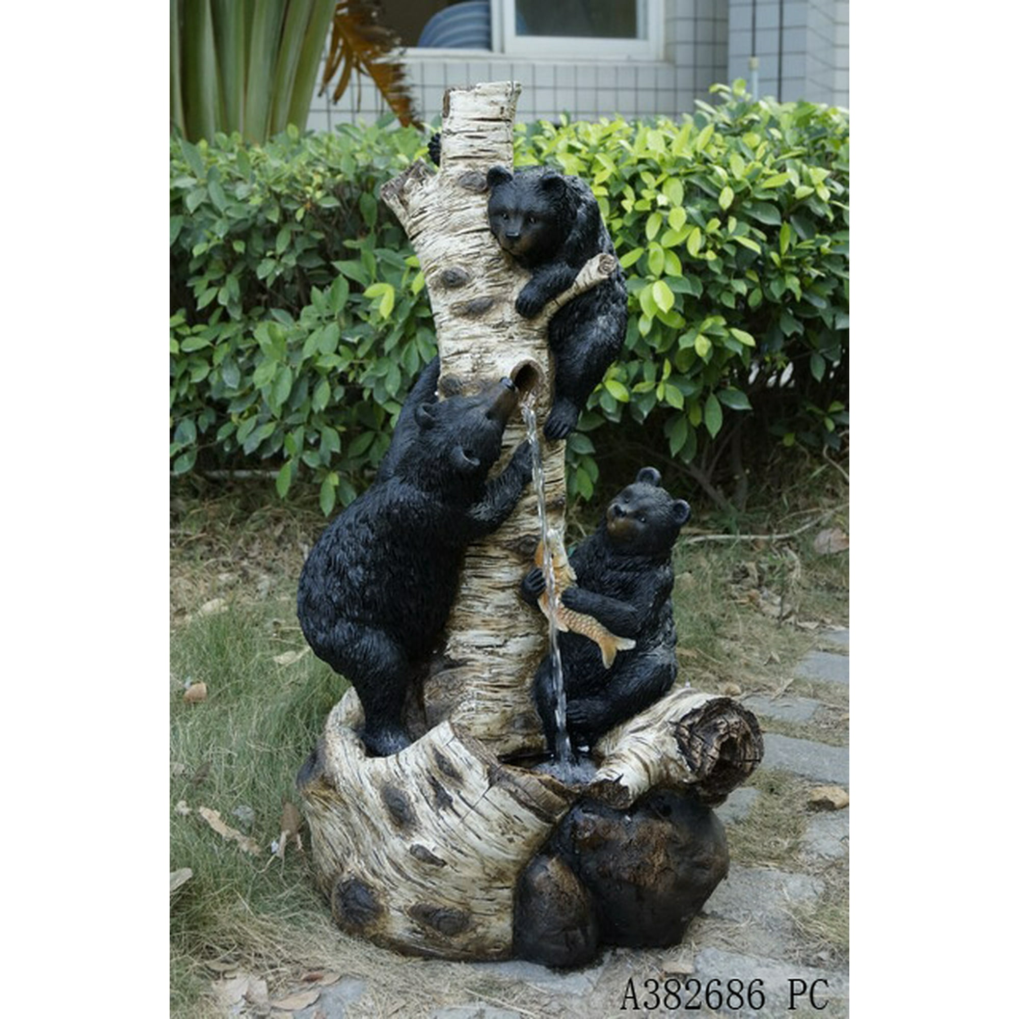 Click here for Hi-Line Gift 29in Black Bears Climbing Fountain 29 prices
