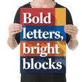 Bold Letters Bright Blocks Wall Art - Modern Decor Enthusiast - 13x19 ...