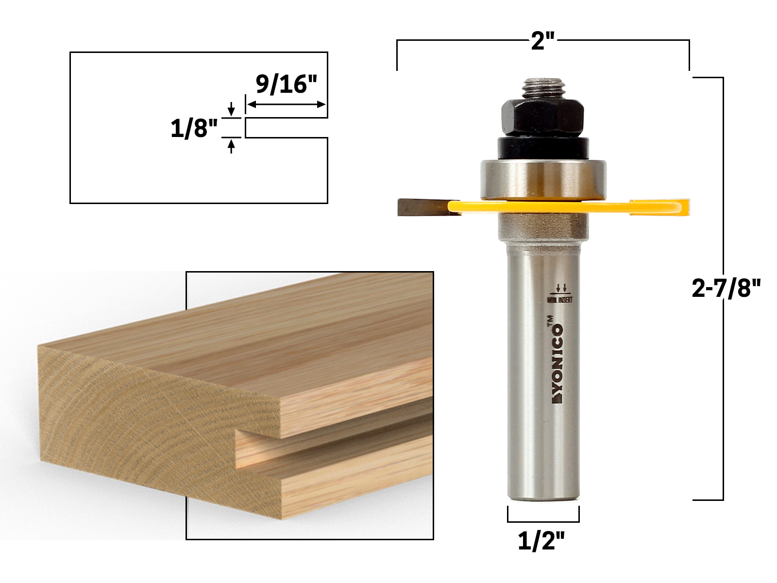 Magnate 4102 Slotting Cutter Router Bits — 5/16" Bore — 3/32" Kerf ...