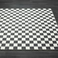 Luxe Weavers Checkered Gray and White 8x10 Geometric Abstract Area Rug ...