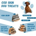 Pawmate Chicken Wrapped Cod Fish Skin Stick Dog Treats, Omega 3 Rich ...