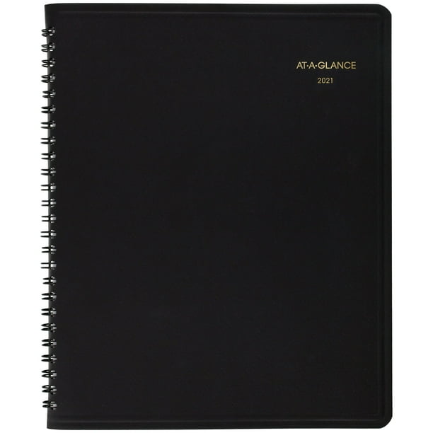 AT-A-GLANCE Monthly Planner, 12 Months, 8" x 10", Black, January 2021 ...