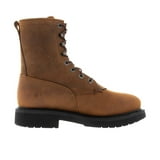 Justin Men's 8" Livestock Lace-Up Work Boot Steel Toe Brown 12 D(M) US ...