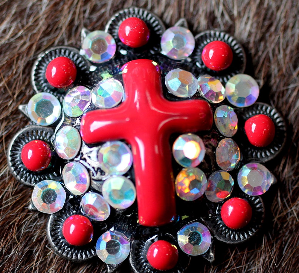 4 Conchos Rhinestone Horse Saddle Western Bridle Berry Co181 - Walmart.com