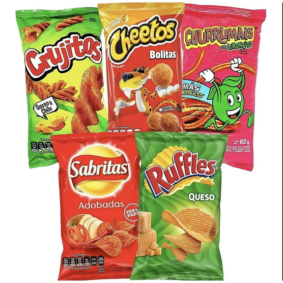 Barcel Chips, JalapeÃ±o Flavor, 62g Bags, Pack of 5, Mexican Crispy ...