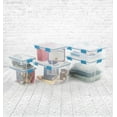 Sterilite Clear Gasket Box with Blue Latches, 4 Piece Plastic Storage ...