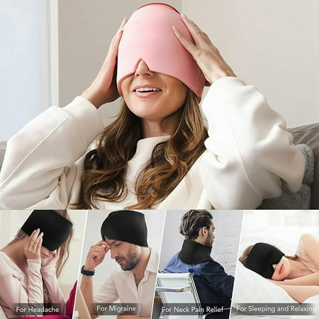 Ice Pack Migraine Hat Hot Cold Therapy Headache Pain Relief Cap ...
