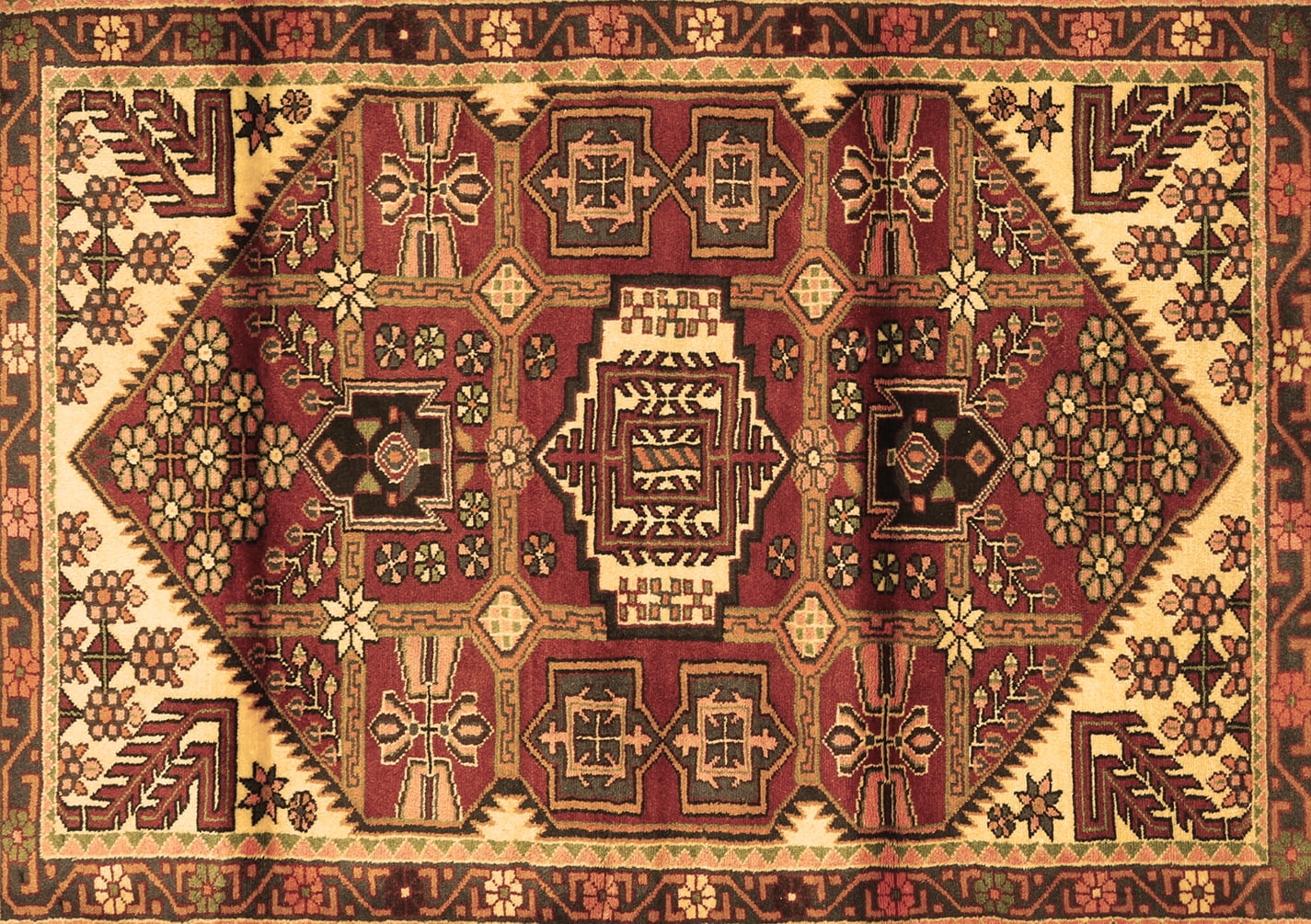 Ahgly Company Indoor Rectangle Persian Brown Traditional Area Rugs, 2 ...