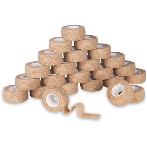 24 Rolls Self Adherent Cohesive Bandages WrapMedical Tape for Skin ...