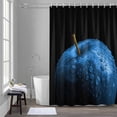 Blue Fruit Shower Curtain for Bathroom, Berry Drops Modern Classic ...