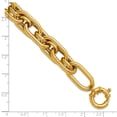 13.2mm 14k Solid Yellow Gold Polished and Textured Fancy Link Bracelet ...