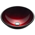 KRAUS Round Red Glass Vessel Bathroom Sink, 16 1/2 inch - Walmart.com