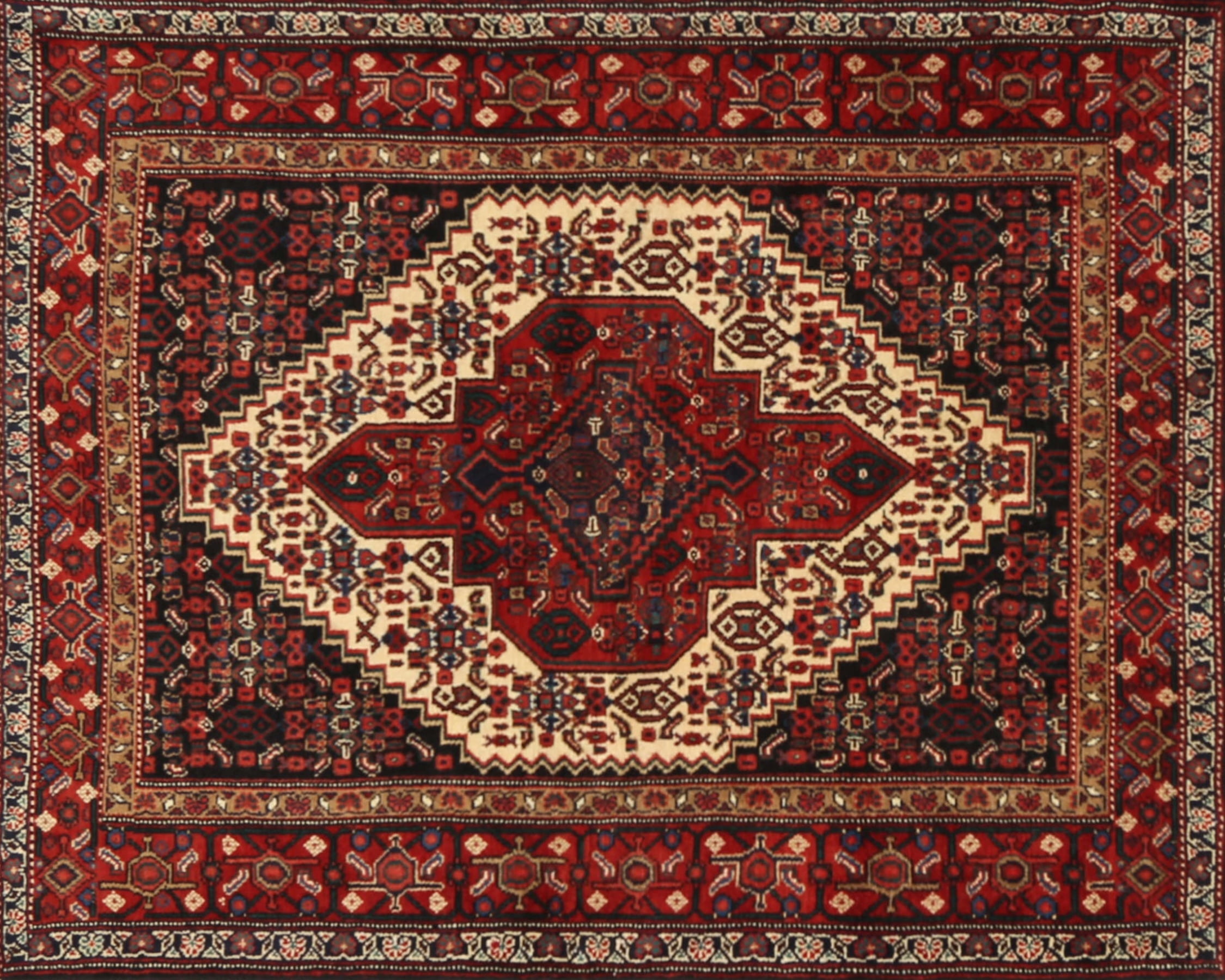 Ahgly Company Indoor Rectangle Traditional Sienna Brown Persian Area ...