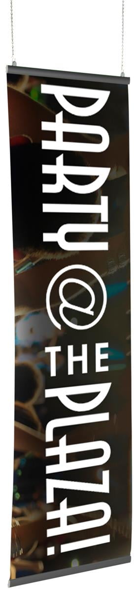 Poster Banner Hanging Rail, 24" Wide, Holds Signs Up To 0.5mm Thick ...