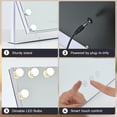 17"L x 13"W Lighted Makeup Vanity Mirror with 15 Dimmable Bulbs 3 Color ...