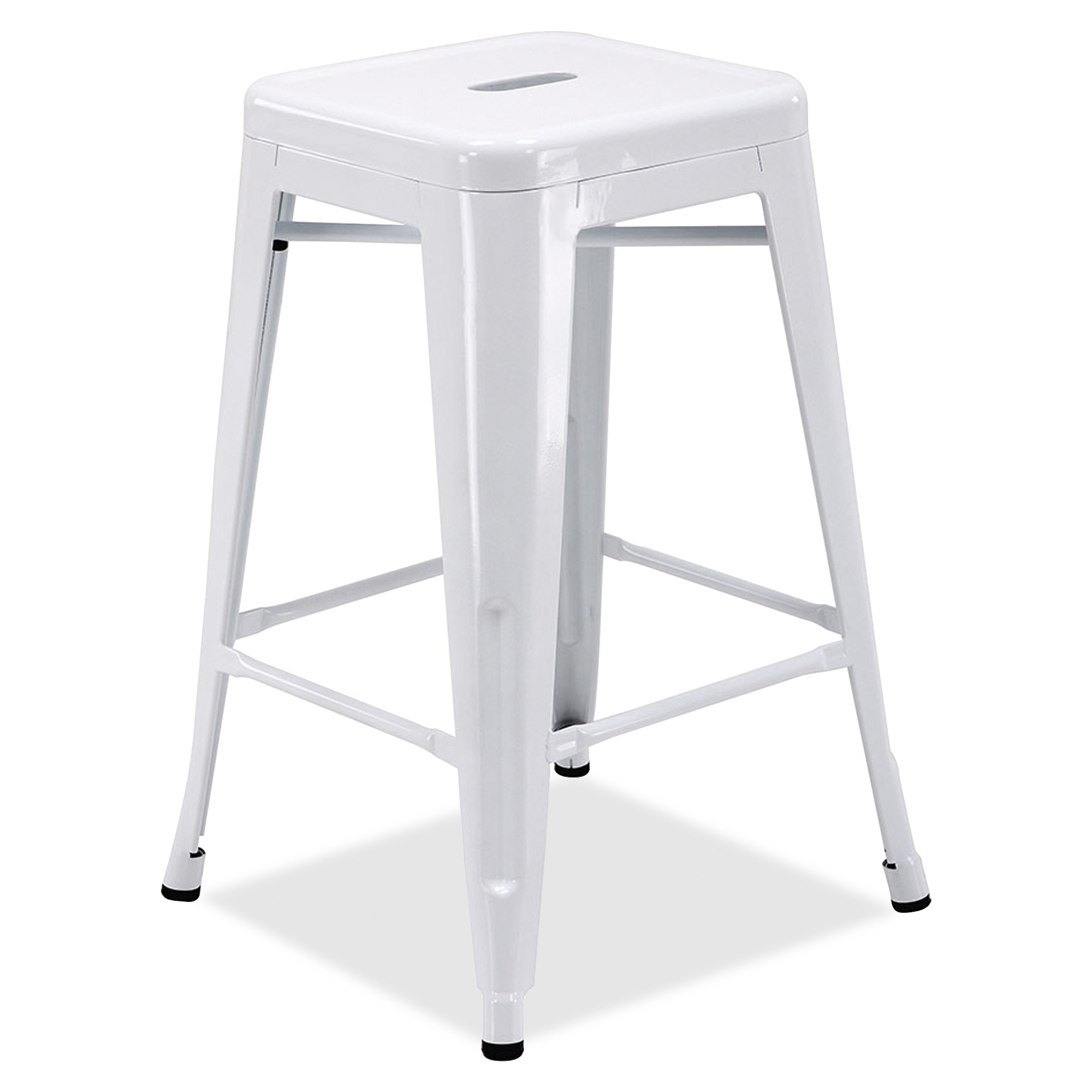 OSP Home Furnishings 24" Steel Backless Barstool (4-Pack) (White ...