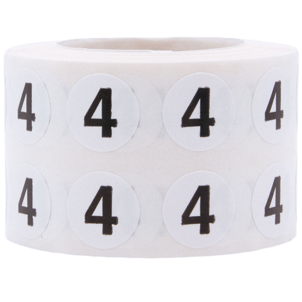 Circle Dot Number 4 Stickers | 0.5" Inch Round | 1,000 Pack - Walmart.com
