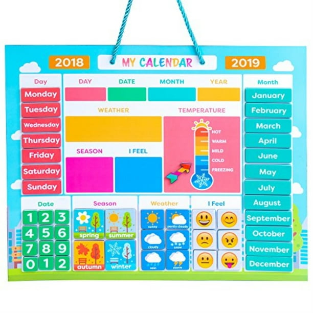 My First Daily Magnetic Calendar | Weather Station for Kids | Moods and ...
