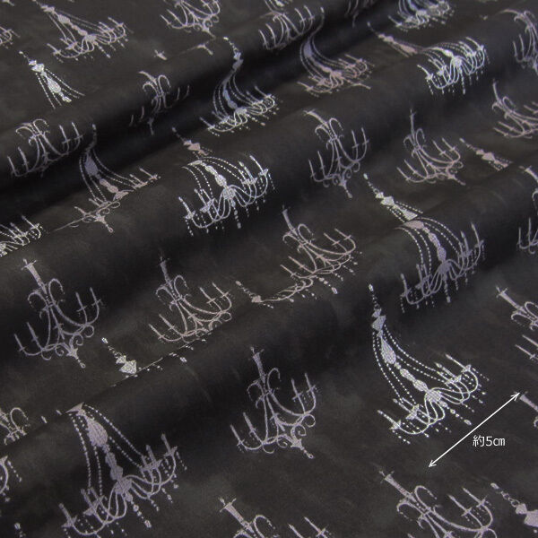 Elegant Chandeliers Prints On Black David Textiles Premium 100% Cotton ...