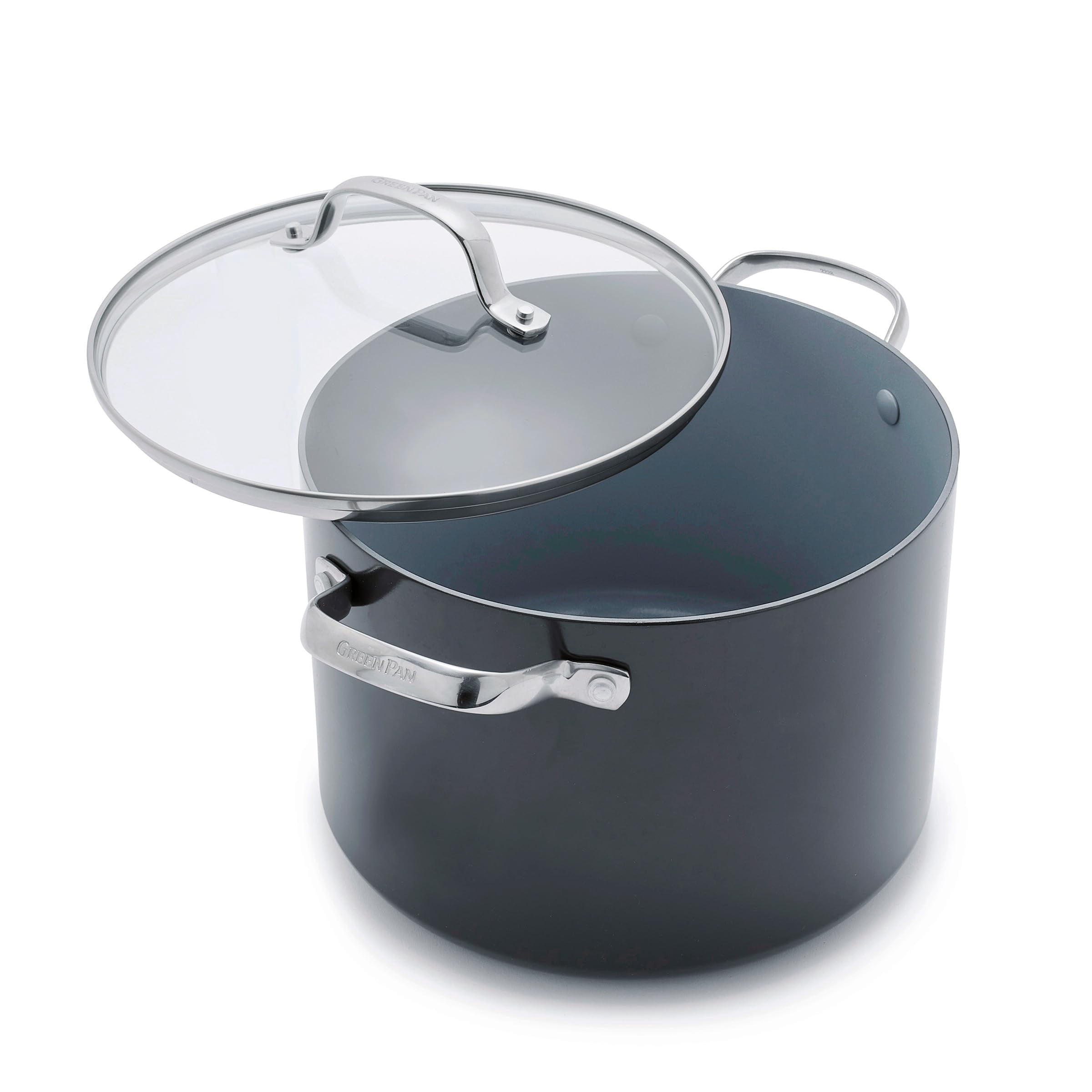 Olla GreenPan Valencia Pro anodizada dura de 8 litros con tapa gris ...