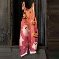 Autumn Leaf Ghost Pumpkin Halloween Womens Relaxed Fit Tie Shoulder ...