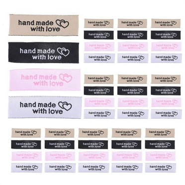20pcs Handmade with Love Sewing Labels Embroidered Label Tags for Sew ...