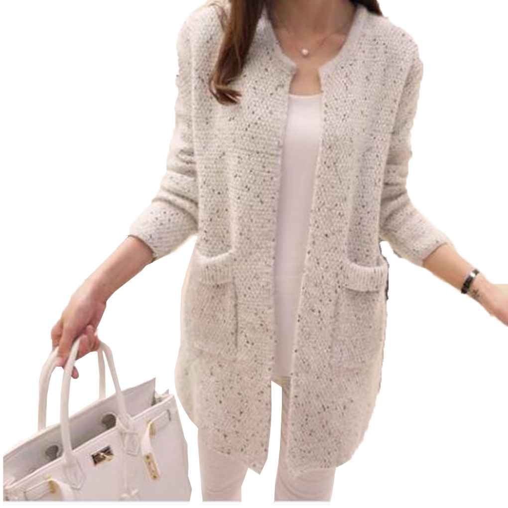 outdoorline Women Spring/Autumn Mid Length Sweater Long Sleeve Cardigan ...