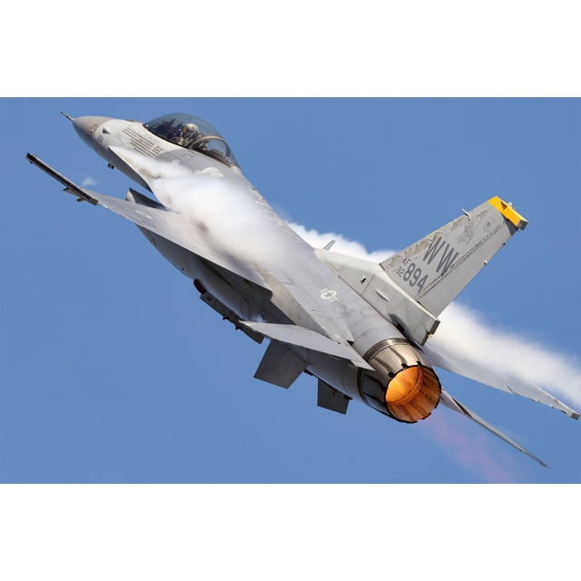 24x36 gallery poster, F-16 Fighting Falcon using afterburner - Walmart.com
