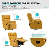 Leather Swivel Glider Recliner Rocking Chair Modern Push Back with ...