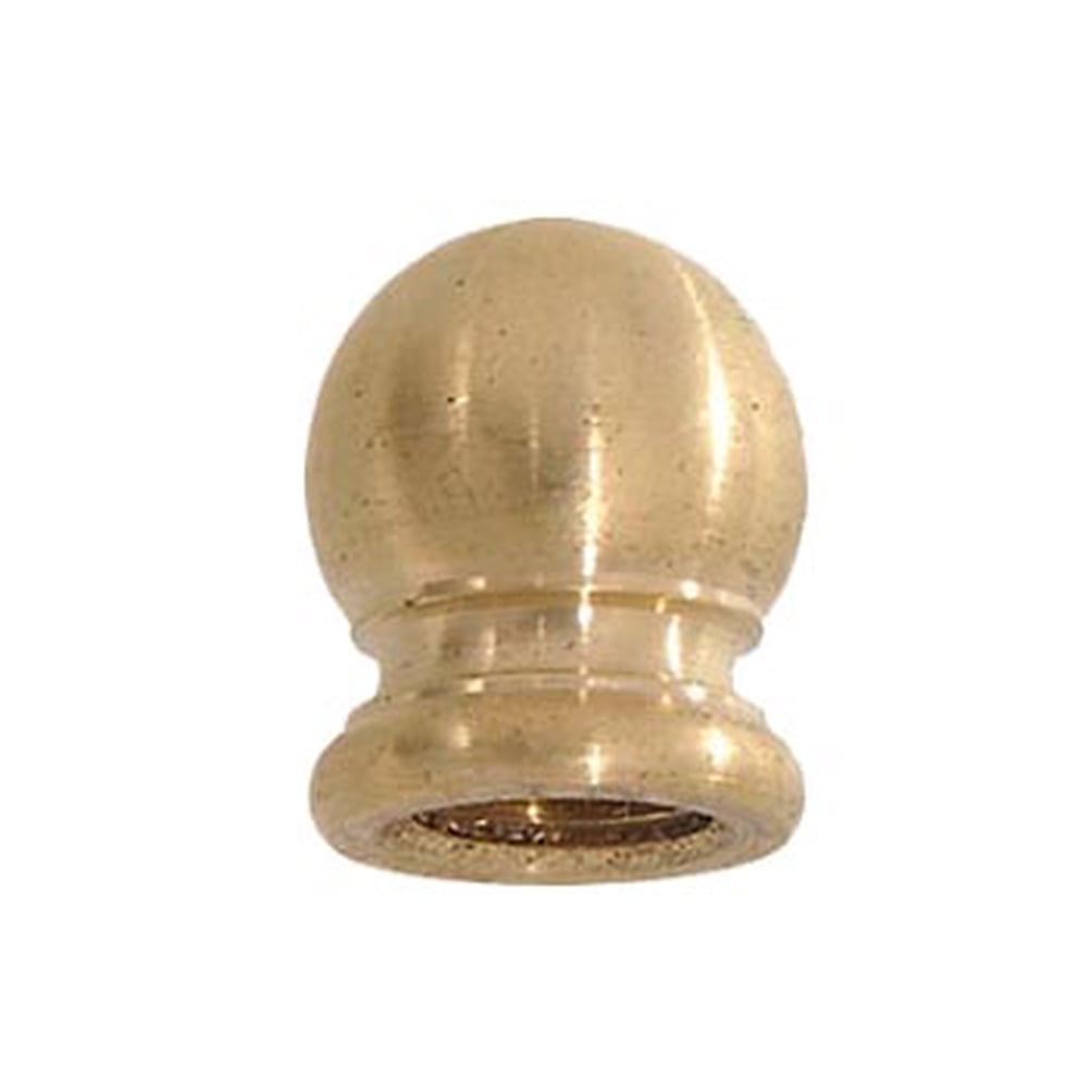 B&P Lamp® 3/4 Inch Height, Round Brass Finial Knob, Tapped 1/8F ...