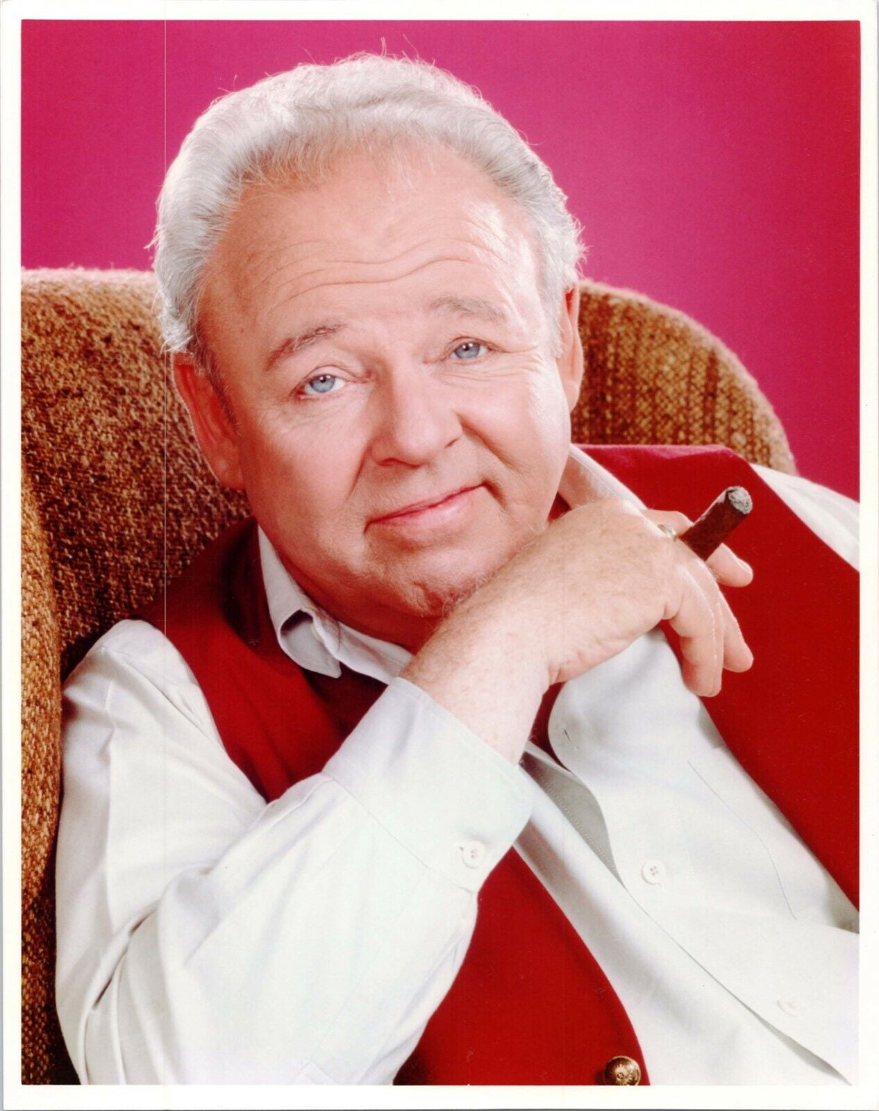 Carroll O'Connor classic with cigar All in The Family vintage 8x10 ...