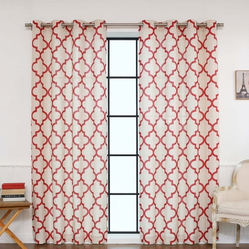 Best Home Fashion, Inc. Moroccan Tile Curtain Panels (Set of 2 ...