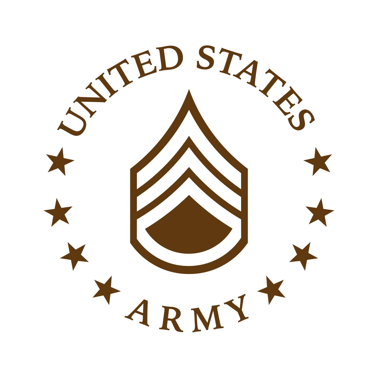 E-6 Staff Sergeant US Army Rank Sticker Decal Die Cut - Self Adhesive ...