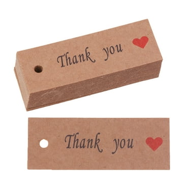 100pcs Kraft Paper Gift Tags Gift Wrapping Labels Wedding Birthday ...