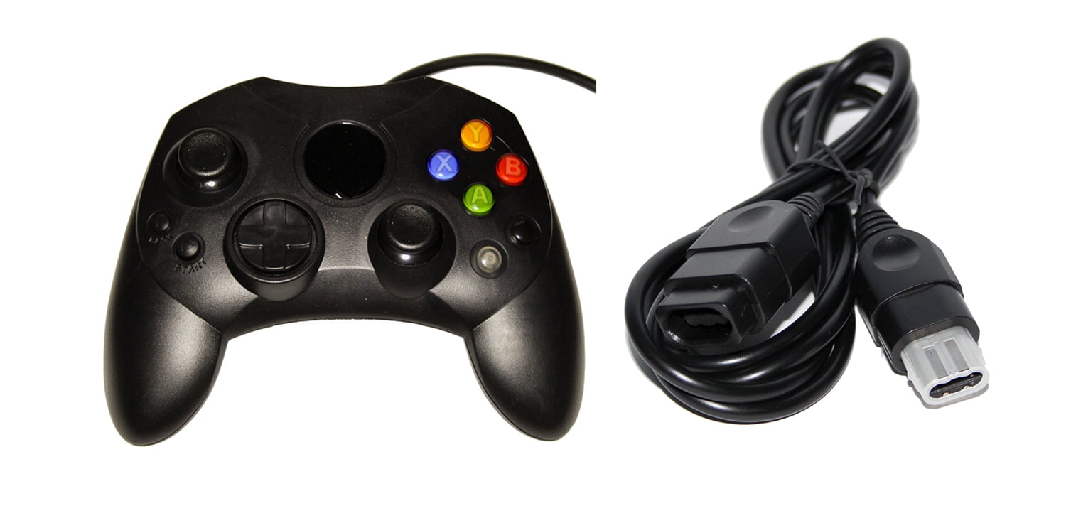 Buy Black XBox Original Controller Bundle - Controller and Extension ...
