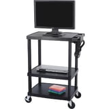 Safco, SAF8933BL, Adjustable Plastic AV Cart, 1 Each, Black - Walmart.com