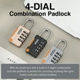 Taihexin 3 Pcs 4 Digit Combination Locks, Outdoor Resettable Padlocks ...
