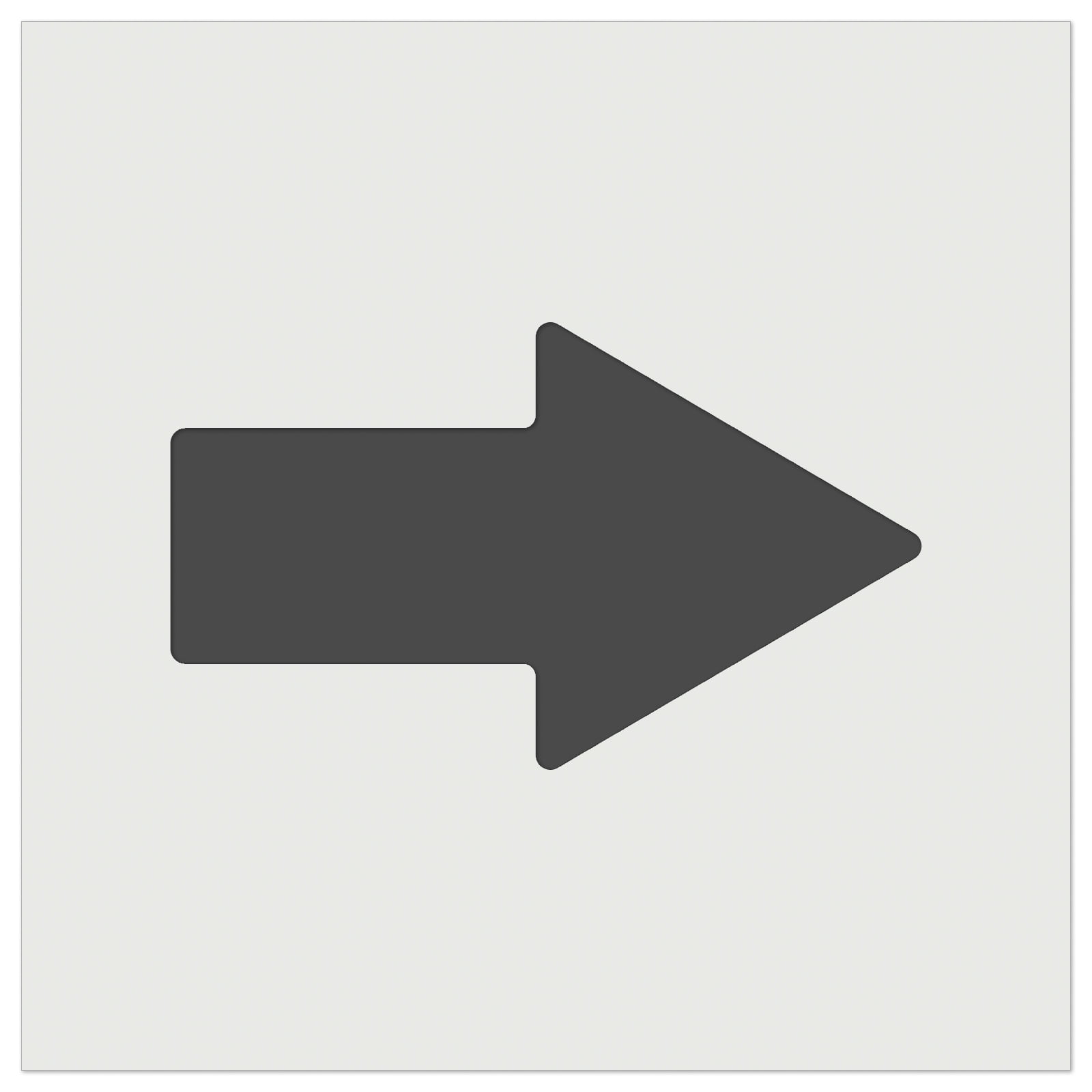 Arrow Rounded Corners Solid DIY Cookie Wall Craft Stencil - 3.5 Inch ...