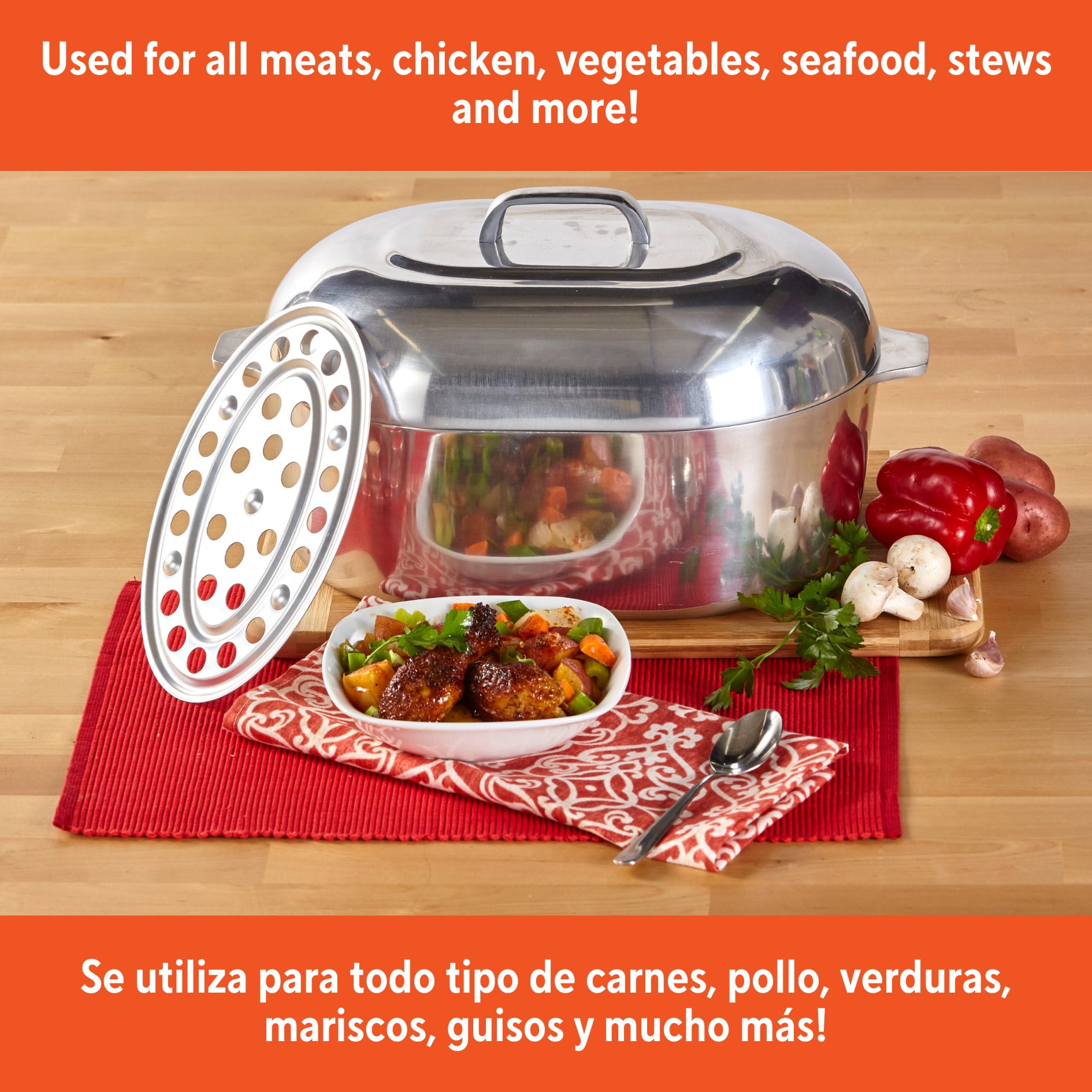 Oval Dutch Oven IMUSA USA Heavy Duty Cajun Oval Cast Aluminum Roaster ...