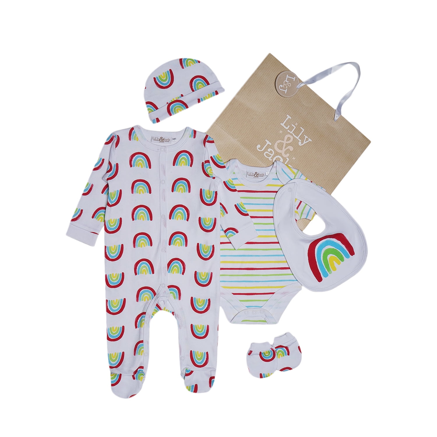 Click here for Lily And Jack Rainbow 5-Piece Layette Set - 100 Co... prices