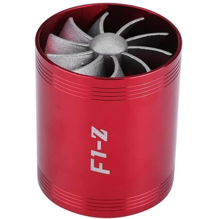 Qiilu Turbine Air Intake, Aluminum Car Air Intake Turbonator Dual Fan ...