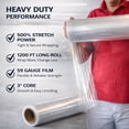 AIT Plastic Stretch Wrap Film for Moving, 18" x 1200 Ft Clear Shrink ...